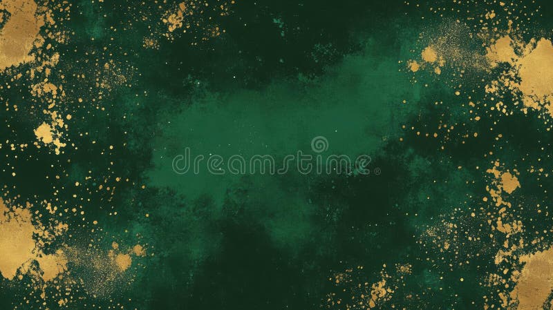 Emerald Green Background Texture with Gold Splatter, Luxury Elegant ...