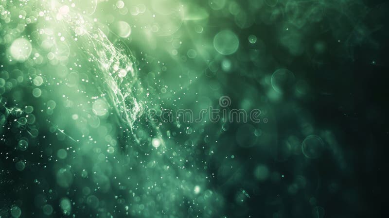Emerald Green Bokeh Light Burst Background Texture: Abstract Magic ...