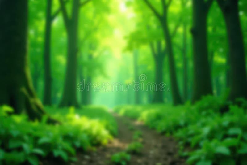 Emerald Green Bokeh, Soft Focus Forest Background, Lush, Landscape ...