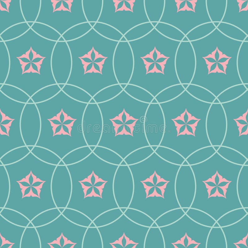 Emerald Green Decorative Seamless Pattern Star Background, Design for ...