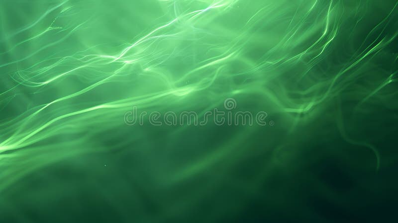 Emerald Green Energy Waves: Abstract Flowing Lines Background Stock ...