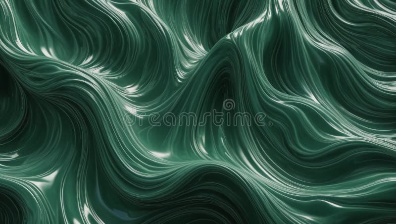 Emerald Green Fluid Waves Abstract Organic Texture Background Stock ...