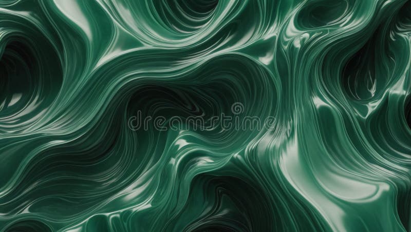 Emerald Green Fluid Waves Abstract Organic Texture Background Stock ...