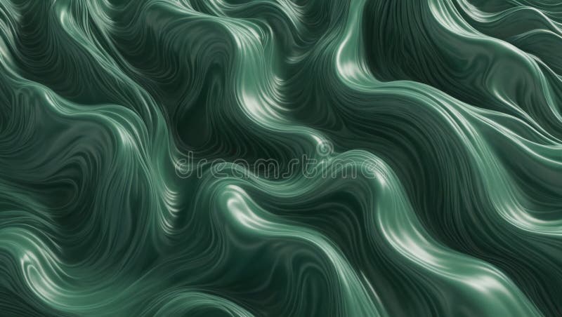 Emerald Green Fluid Waves Abstract Organic Texture Background Stock ...