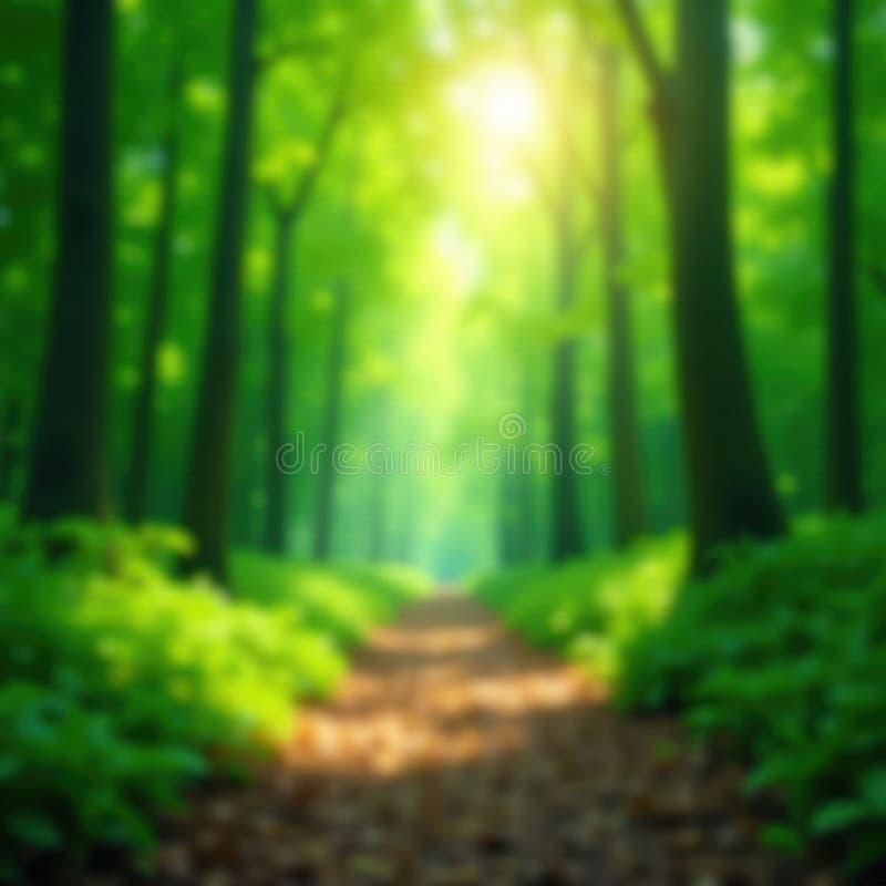 Emerald Green Forest Bokeh, Sun Dappled, Dreamy Blur, Soft, Light ...
