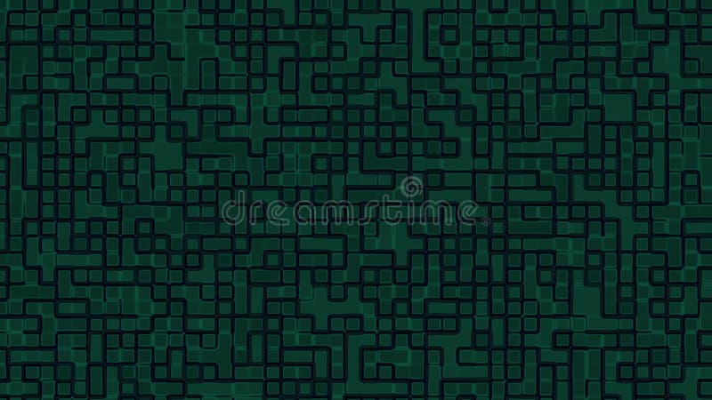 Emerald Green Futuristic Maze Pattern Background with Digital Grid ...