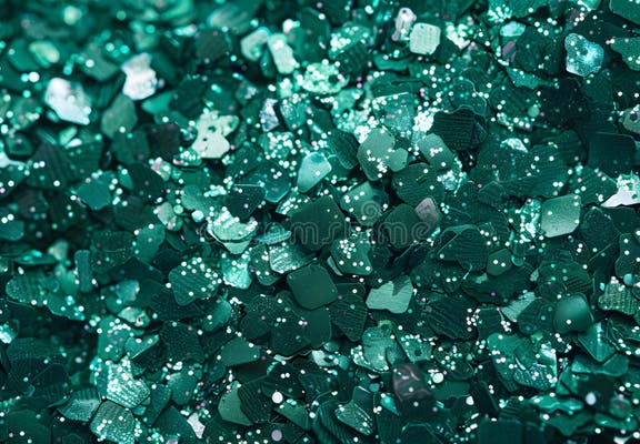 Emerald Green Glitter Texture Background Flat Lay Stock Illustration ...