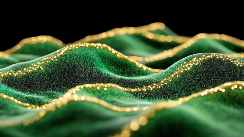 Gold Emerald Green Glitter Gradient Sparkling Background Stock Photos ...