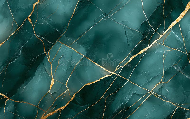 Emerald Green and Gold Marble Background with Elegant Texture and ...