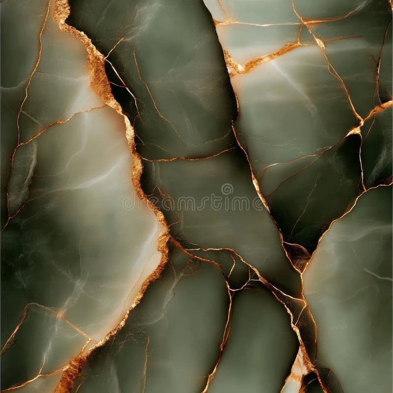 Emerald Green and Gold Marble Pattern. Luxurious Stone Texture ...