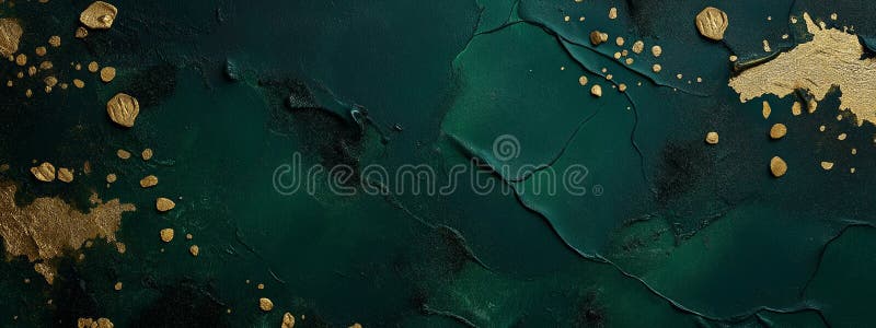 Emerald Green and Gold Texture with Organic Patterns Stock Image ...