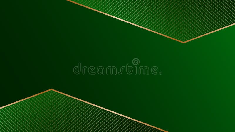Emerald Green Gradient Abstract Background with Gold Lines, 3d ...