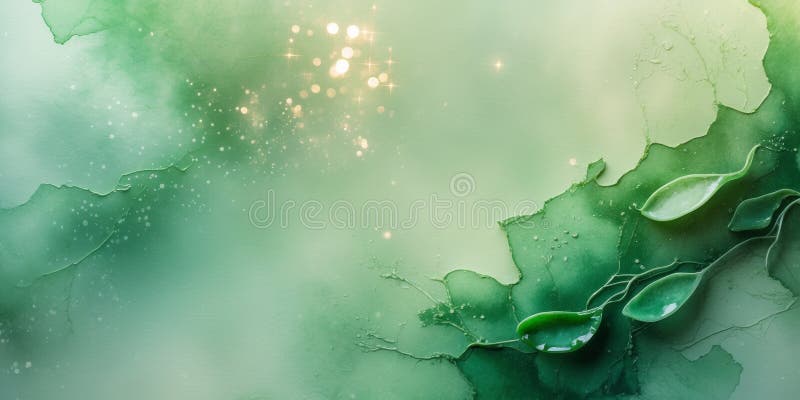 Emerald Green Gradient Watercolor Background with Jade Texture and ...