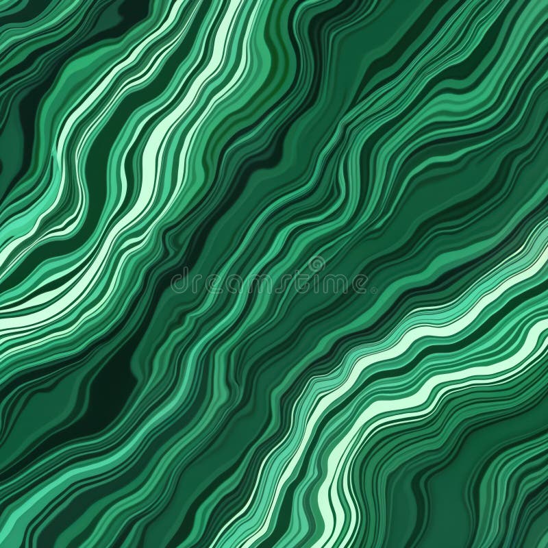 Emerald Green Liquid Marble Pattern with Various Shades of Green, White ...