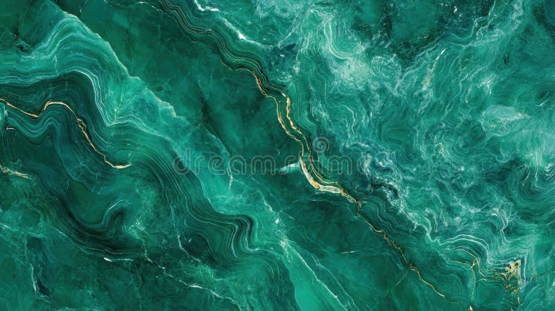 Emerald Green Marble Texture Background Swirling Stone Pattern Stock ...