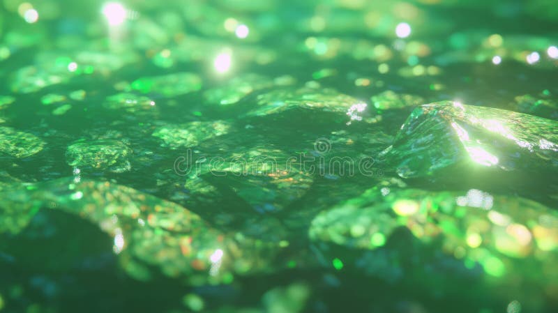 Emerald Green Moss on Wet Smooth Rock Stock Photo - Image of damp ...