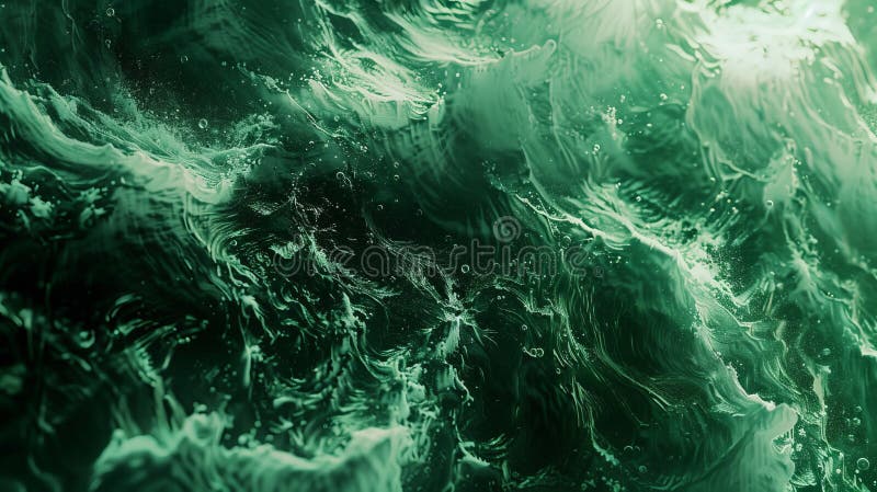 Emerald Green Ocean Wave Texture, Abstract Water Surface Background ...