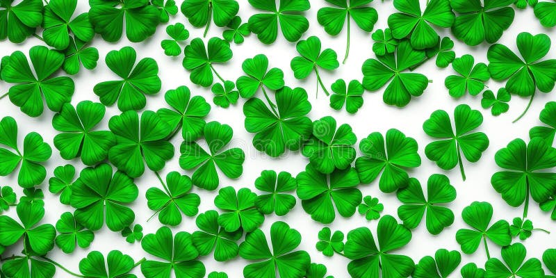 Emerald Green Shamrock Pattern Design HighQuality Texture Background ...