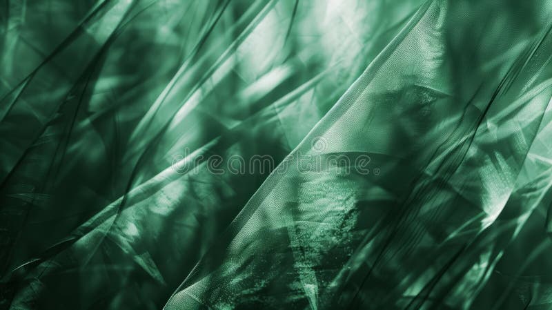 Emerald Green Sheer Fabric Texture: Abstract Background Stock ...