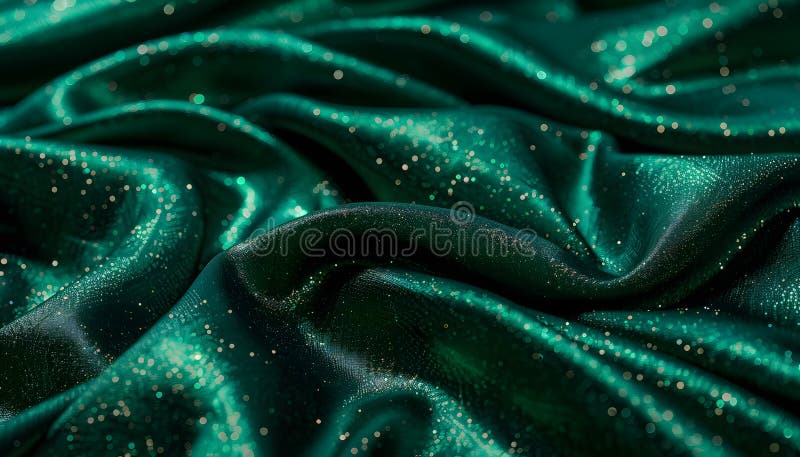 Emerald Green Shiny Glittery Fabric Texture Stock Illustration ...
