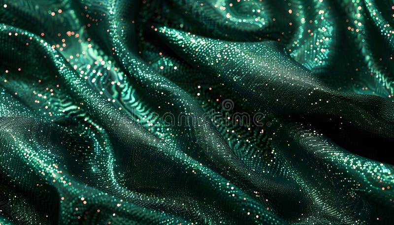 Emerald Green Glitter Fabric Texture Background Stock Illustration ...
