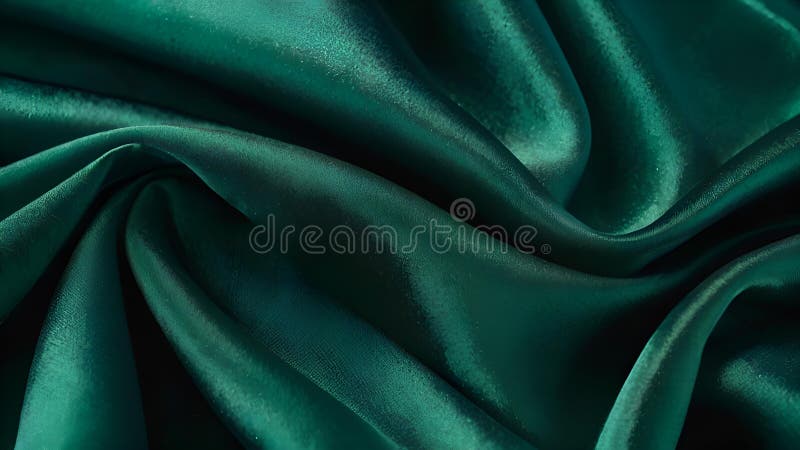 Emerald Green Silk Fabric Texture with Shiny and Smooth Surface Stock ...