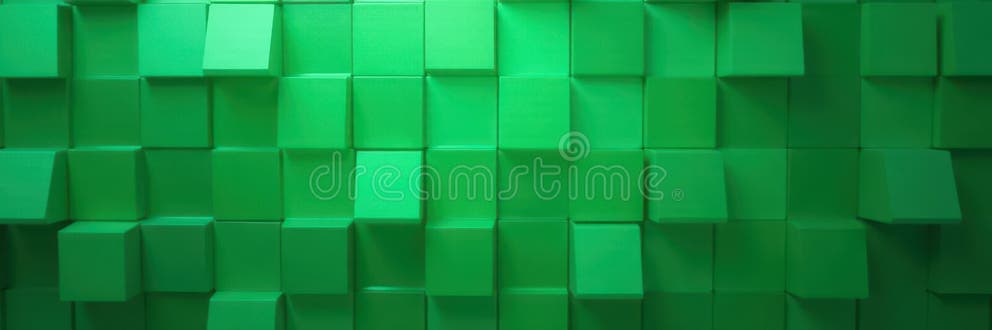 Emerald Green Squares, Varied Opacity, Create Depth, Visual, Digital ...