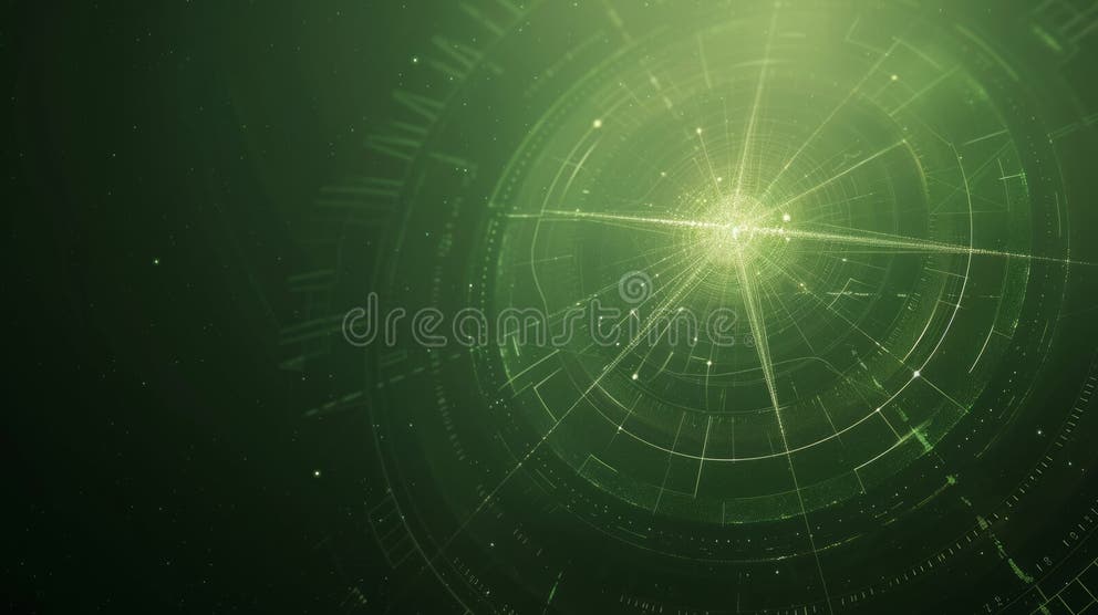 Emerald Green Tech HUD Background: Futuristic Data Visualization with ...