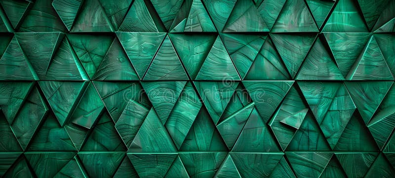 Emerald Green Triangular Wood Pattern Stock Illustration - Illustration ...