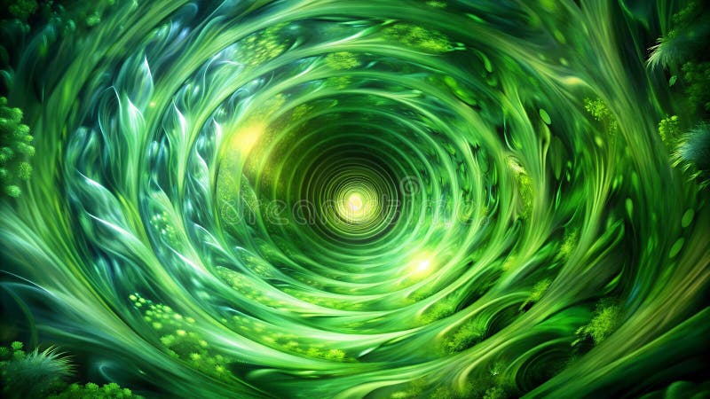 Emerald Labyrinth: a Journey through Abstract Green AI Generated Stock ...
