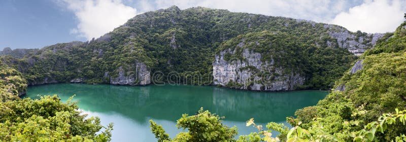 Emerald Lagoon, Tropical Paradise Stock Image - Image of water, green ...