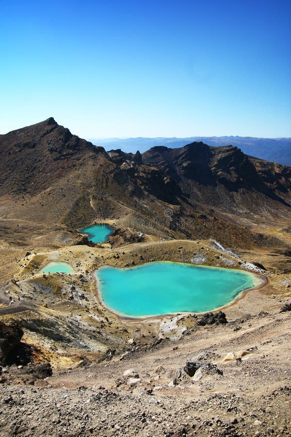 Emerald Lakes, Tongariro Crossing, New Zealand Stock Image - Image of ...