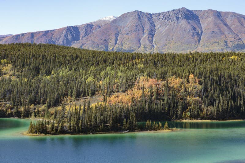 Emerald Lake Near Carcross. Stock Image - Image of tourism, cracross ...