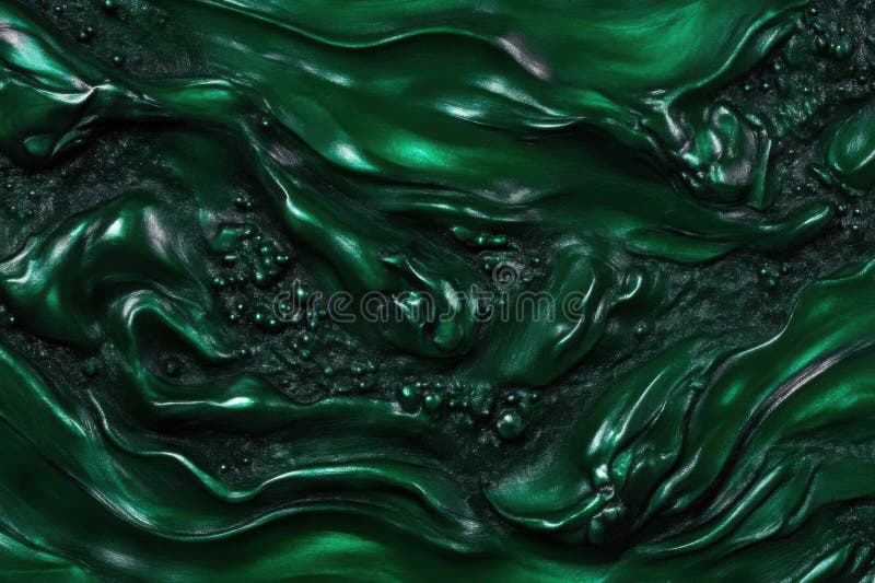 Emerald Liquid Texture Flow Beautifully with Shiny Abstract Concept ...