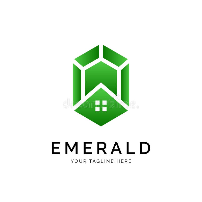 Emerald Logo Concept. Creative Minimal Design Template. Symbol for ...
