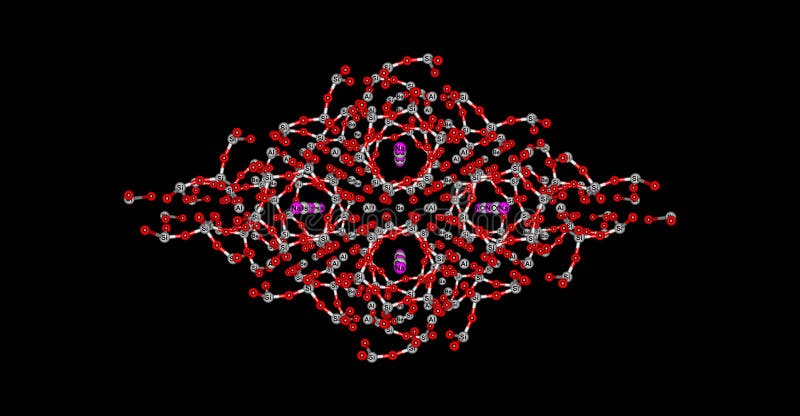 Emerald Molecular Structure Isolated on Black Stock Illustration ...