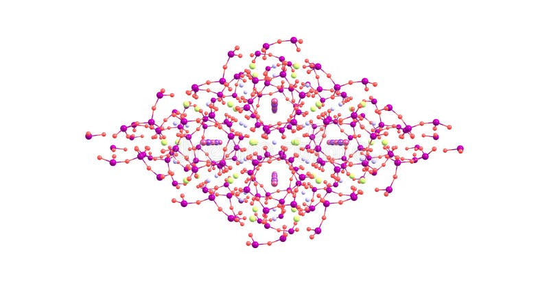 Emerald Molecular Structure Isolated on White Stock Illustration ...