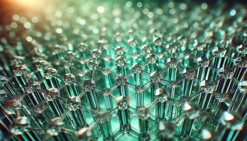 Emerald Nano Structure. AI Generated. Stock Illustration - Illustration ...