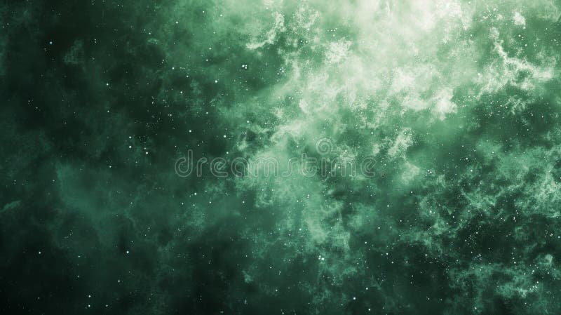 Emerald Nebula Dreamscape: Abstract Space Cloud Background Stock ...