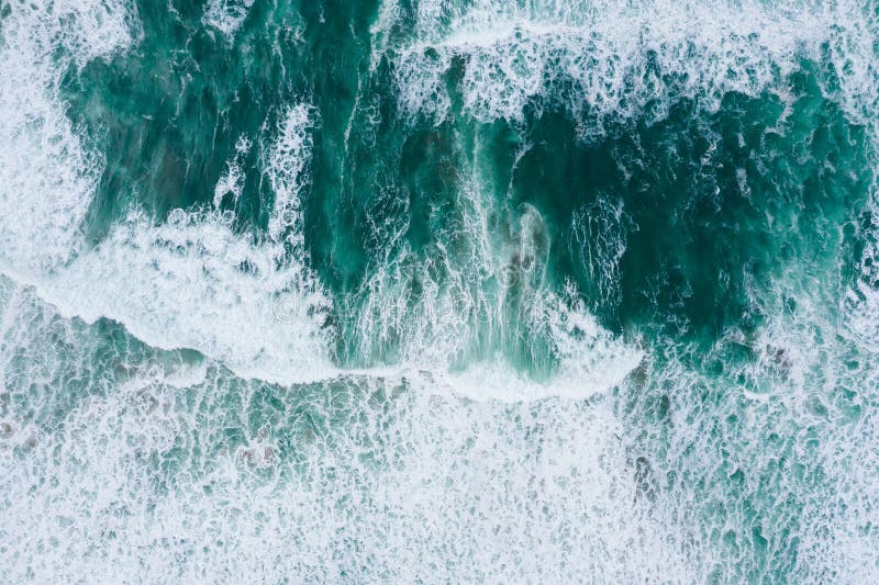 Emerald Ocean Waves Aerial View Stock Photo - Image of ocean, wave ...