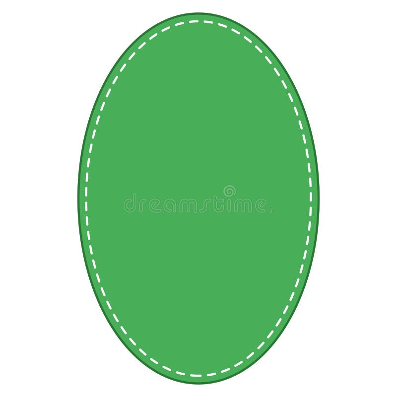 Emerald Oval with Dashed Border, Green Oval Shape Border Stock ...