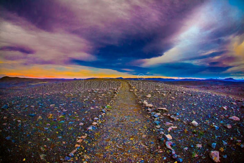 Emerald Path To the Horizon Stock Photo - Image of rocks, horizontal ...