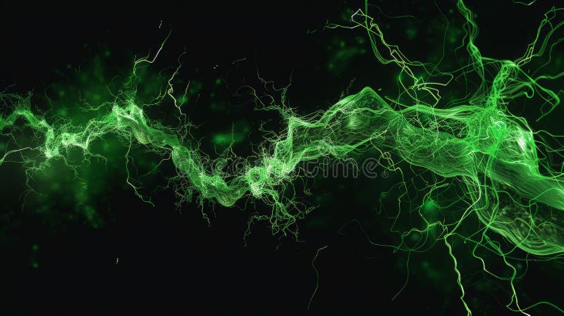 Emerald Plasma Spheres in 3D Stock Image - Image of ethereal ...
