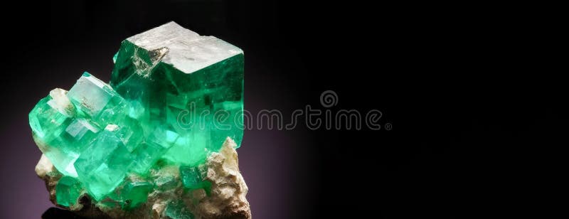 Emerald is Rare Precious Natural Geological Stone on Gradient ...