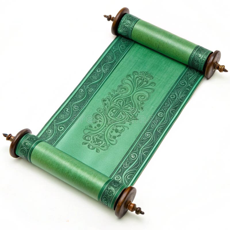 Emerald Scroll Harmony Isolated on Transparent Background Stock ...