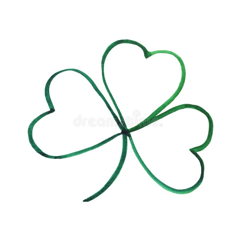 Shamrock Drawing Outline Stock Illustrations – 1,000 Shamrock Drawing ...