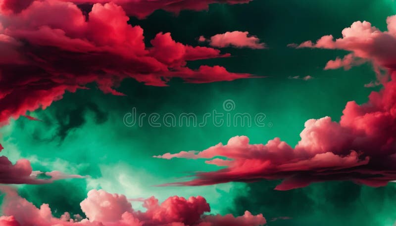 Emerald Sky and Ruby Drift stock illustration. Illustration of silky ...