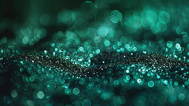 Emerald Sparkle: Abstract Bokeh Glitter Texture Background, Trendy Green Glitter Dust Effect ...