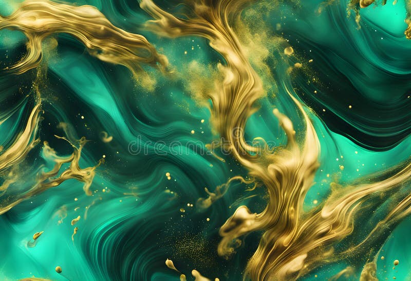 Emerald sparkling abstract stock illustration. Illustration of fluid ...