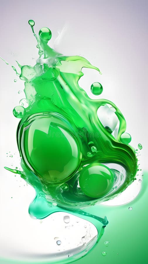 Emerald Splash - Drop Green Liquid Stock Illustration - Illustration of ...